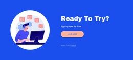 Text, button with circle image - CSS Template by Nicepage