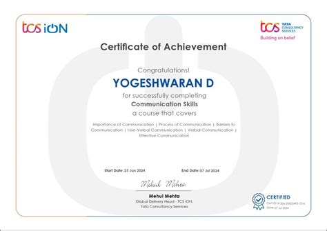 yogeshwaran d on linkedin tcsion communicationskills