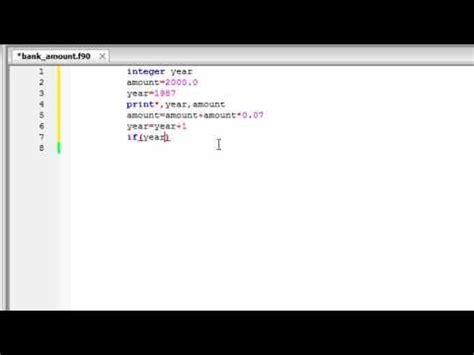 Write A FORTRAN Program Which Prints The YEAR And The AMOUNT Of The Acco Writing Computer