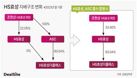 지배구조 리포트 효성 조현상 부회장 Hs효성 지배력 강화 방안은 딜사이트