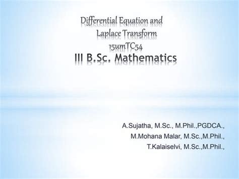 partial differential equations pptx physics science