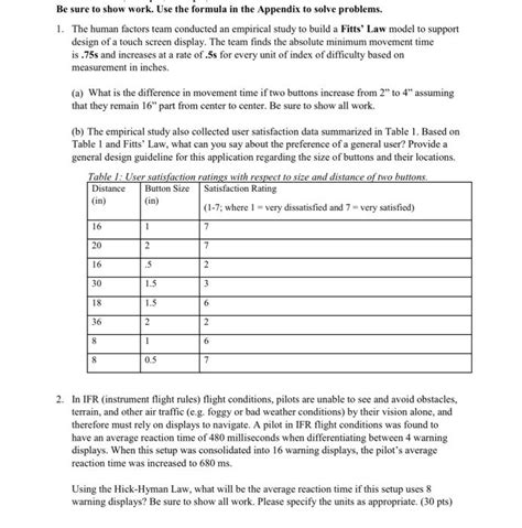 Solved Be Sure To Show Work Use The Formula In The Appendix Chegg Com