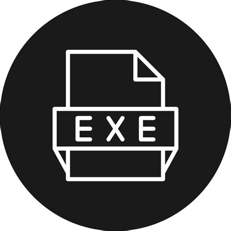 Exe File Format Icon 16986035 Vector Art At Vecteezy