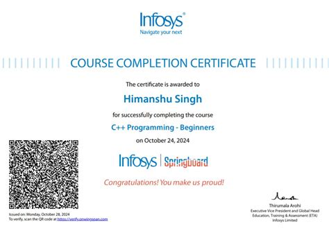 himanshu singh on linkedin cplusplus infosysspringboard
