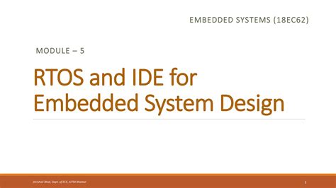 Module 5 Rtos And Ide For Embedded System Design 1pdf Operating Systems Computer Software