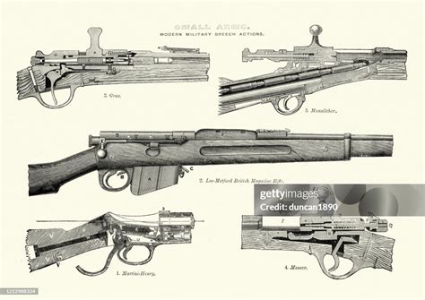 Guns Military Breech Action Rifles Victorian 19th Century High Res