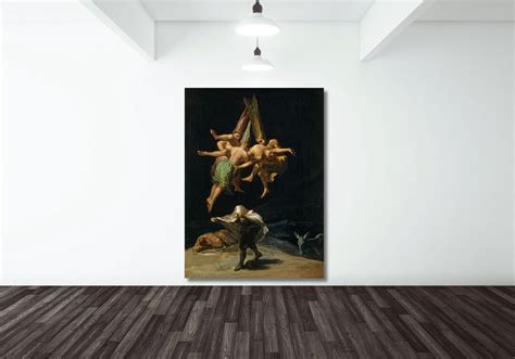 Francisco De Goya Witches Flight Art Print Francisco Goya Canvas Wall