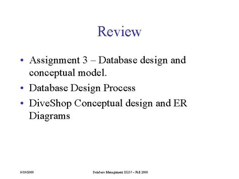 Database Design Logical Model And Normalization University Of