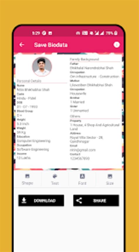 Marriage Bio Data Maker For Android Download