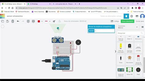 Sensor Ultrassônico Com Led E Buzzer Tinkercad Youtube
