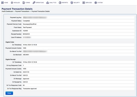 Payment Transaction Details