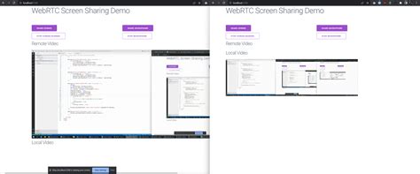WebRTC Screen Sharing With Javascript