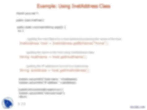 Streams And Sockets Java Programming Lecture Slides Slides Java