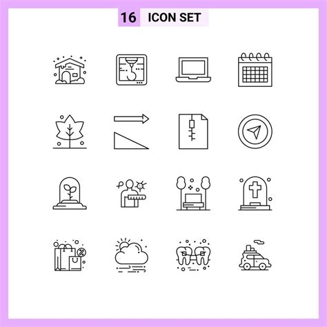 Set Of 16 Vector Outlines On Grid For Sorting Descending Calendar