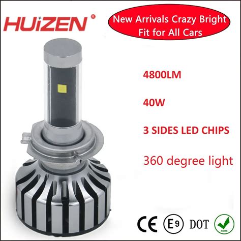 72W/2PCS car led headlight H7 DOT CE E mark approvals Factory Direct ...