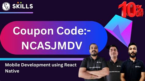 Mobile Development Using React Native Coupon Code Pw Skills Pw Offers