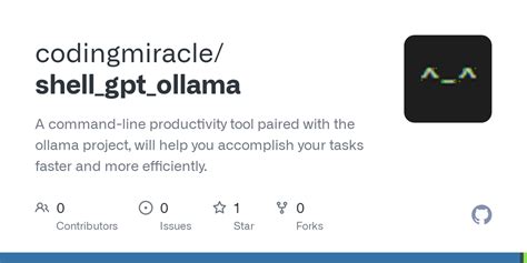 Github Codingmiracleshellgptollama A Command Line Productivity