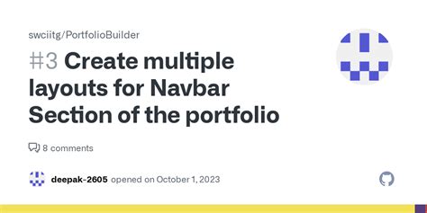 Create Multiple Layouts For Navbar Section Of The Portfolio · Issue 3 · Swciitg
