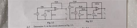 Solved Fig Determine Vo In The Circuit Shown In Chegg
