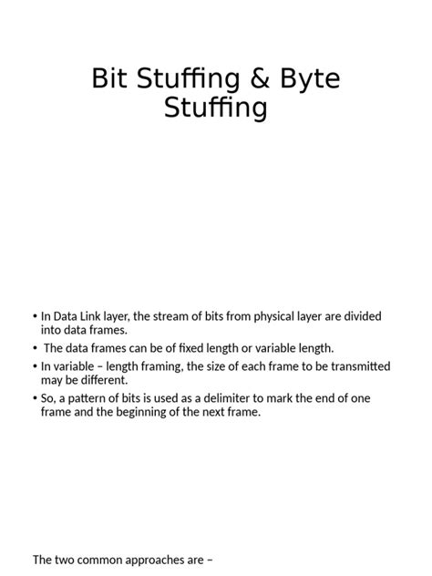 1 character stuffing bit stufffing pdf string computer science