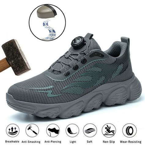 Lasudraa Mens Steel Toe Safety Shoes Composite Protection Puncture Toe