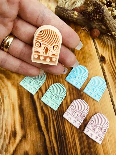 Sea And Star Pattern Stl File For 3d Printing Polymer Clay Stamp Stl