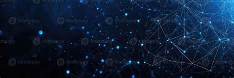 Futuristic Digital Network Visualization With Glowing Nodes And Lines Representing Data