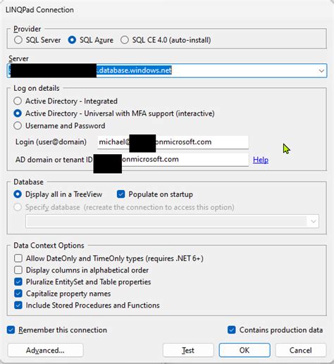 Azure Sql And Azure Mfa With Pin Protected Yubikey Not Working — Linqpad