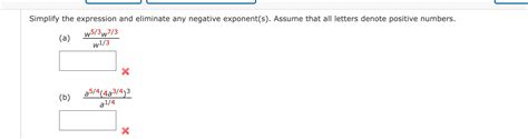 Solved Simplify The Expression And Eliminate Any Negative Chegg