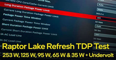 Tpu Teste Le Cpu Intel Core I9 14900k à Différents Wattages à Savoir 125 95 65 Et 35 Watts