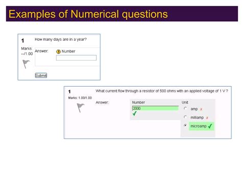 moodle numerical quiz question pptx