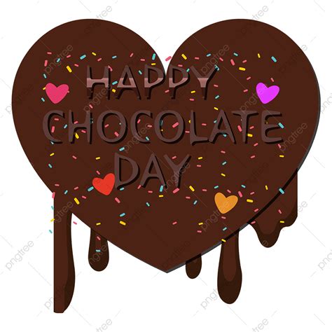 행복 초콜릿 하루 편지와 요소와 Lequid 컬러 심장 초콜릿 Lequid 색상 타이포그래피 세계 초콜릿 날 2022