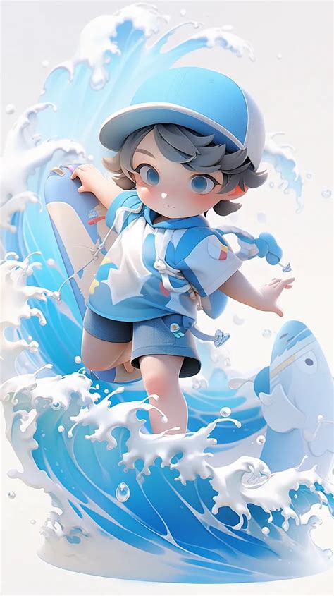 冲浪的男孩3d 花瓣网