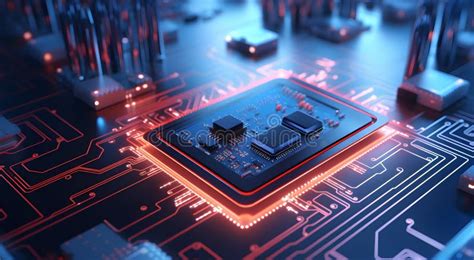 Close Up View Reveals Intricate Details Of A Modern Microprocessor
