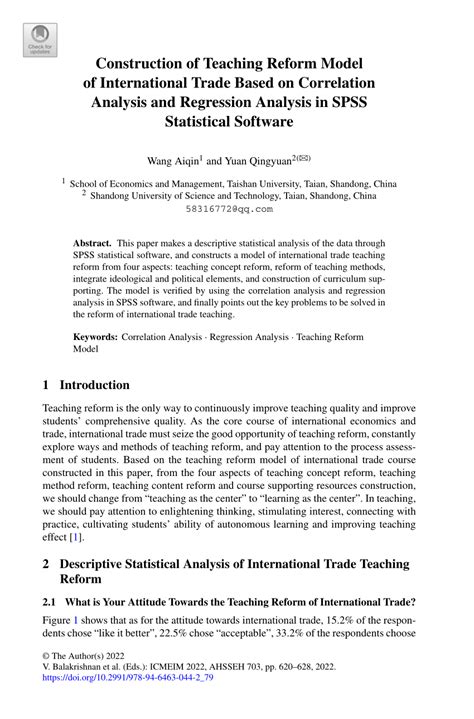 Pdf Construction Of Teaching Reform Model Of International Trade