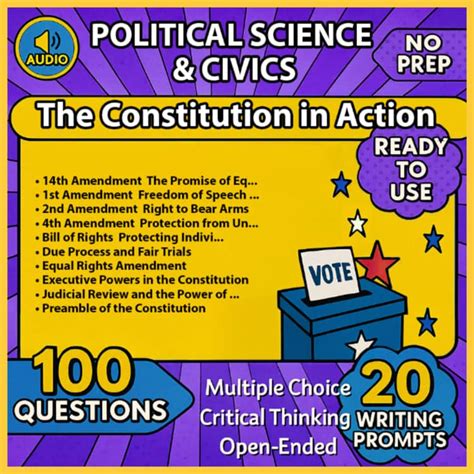 Civics And Government The Constitution In Action Tpt