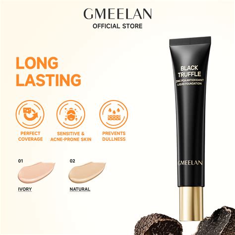 Gmeelan Black Truffle Zinc Pca Antioxidant Liquid Foundation Black