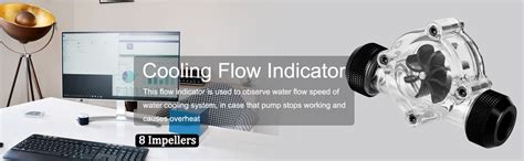 V Bestlife Cooling Flow Indicator G1 4 Thread Port Female To Female Flow Meter