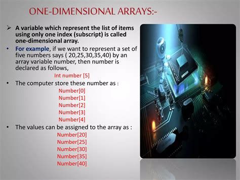 Ppt On Arrays In C Ppt