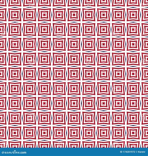 Red Square Abstract Geometric Seamless Textured Pattern Background