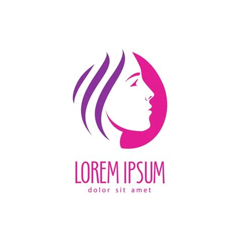 Female Logo Design Beautiful Girl Vector Logo Design Template