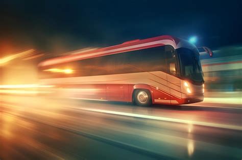 Premium Ai Image High Speed Bus On The Highway