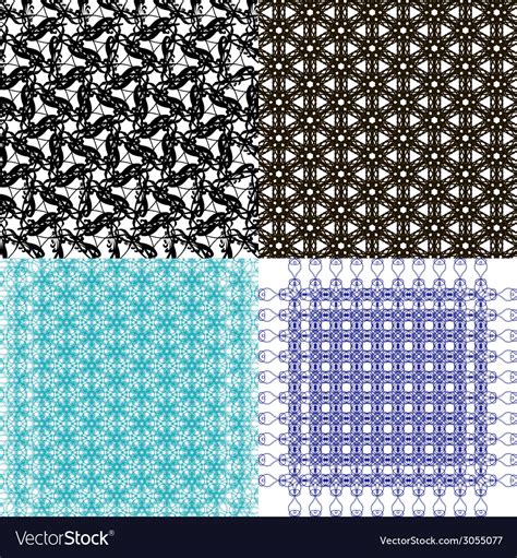 Set Of Geometric Pattern In Op Art Design Vector Image