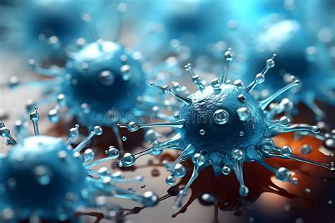 Germs Bacteria And Viruses Under A Microscope Biological Laboratory