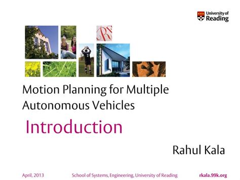 Ppt Motion Planning For Multiple Autonomous Vehicles Powerpoint
