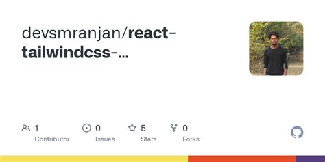 GitHub Devsmranjan React Tailwindcss Styledcomponents Template