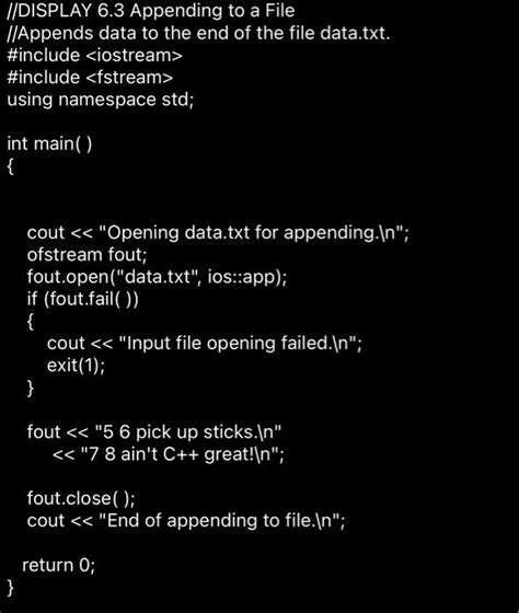 Solved Display 63 Appending To A File Lappends Data To