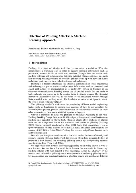 Pdf Detection Of Phishing Attacks A Machine Learning Approach