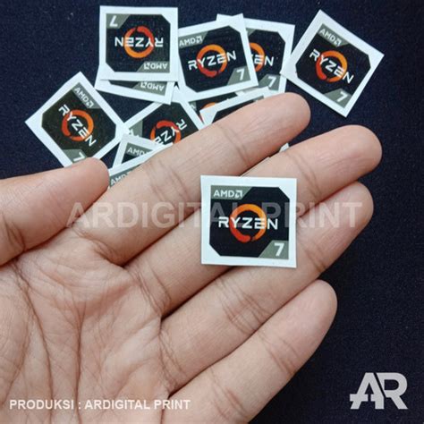 Jual STIKER AMD RYZEN STIKER VINYL LAMINASI GLOSSY SATUAN Kab Indramayu Ardigital Print