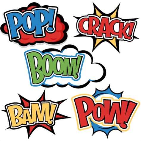 Superhero Words Clipart At Webbaileeblog Blog